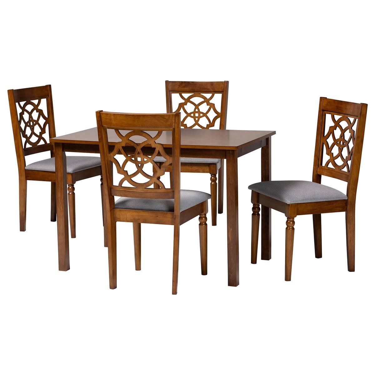 Click here for Baxton Studio Renaud Wood Modern 5pc. Dining Set prices