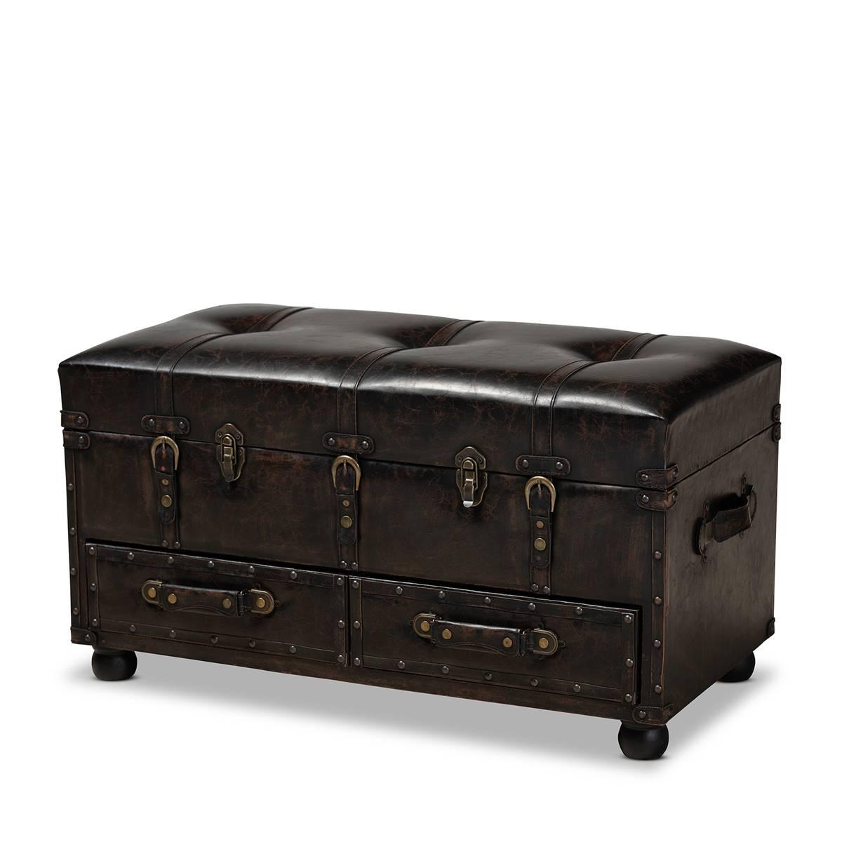 Click here for Baxton Studio Callum 2 Drawer Storage Trunk Ottoma... prices