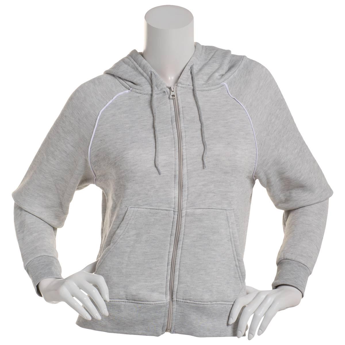 Click here for Juniors Green Goddess Fleece Raglan Piping Zip Up... prices