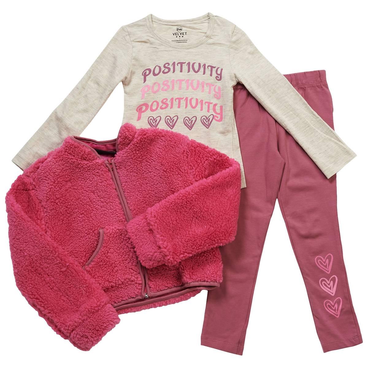 Click here for Girls (4-6x) Pink Velvet 3pc. Sherpa Jacket & Hear... prices