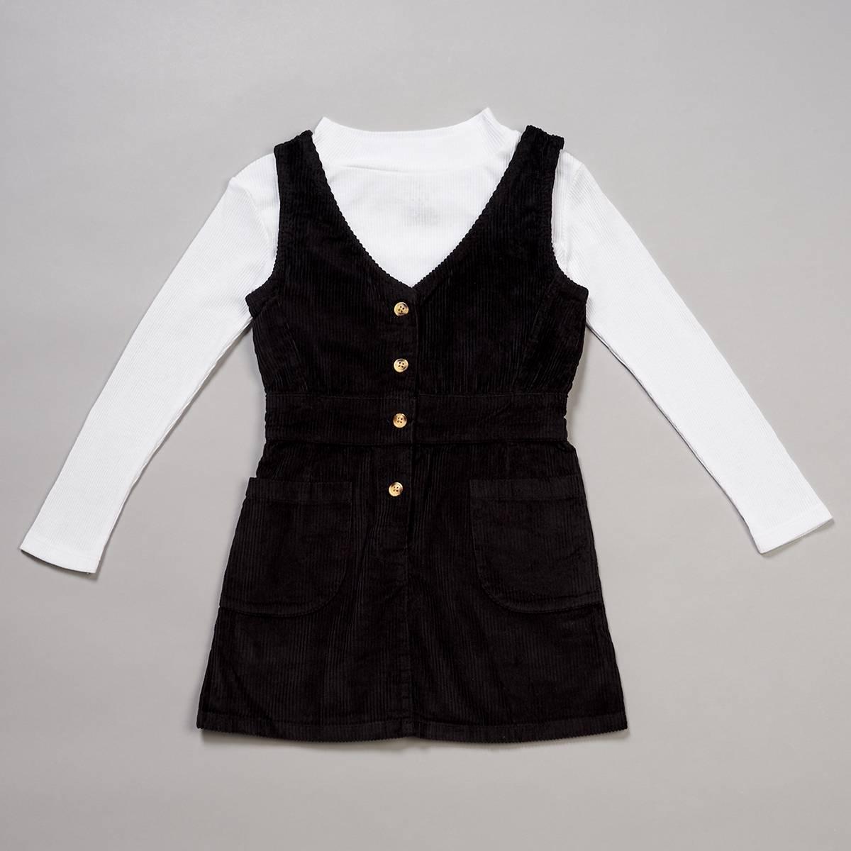 Click here for Girls (4-6x) Pink Velvet Corduroy Jumper Dress & M... prices