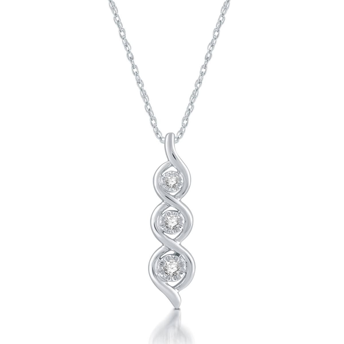 Click here for Nova Star(R) Sterling Silver 1/10ctw. Lab Grown Di... prices
