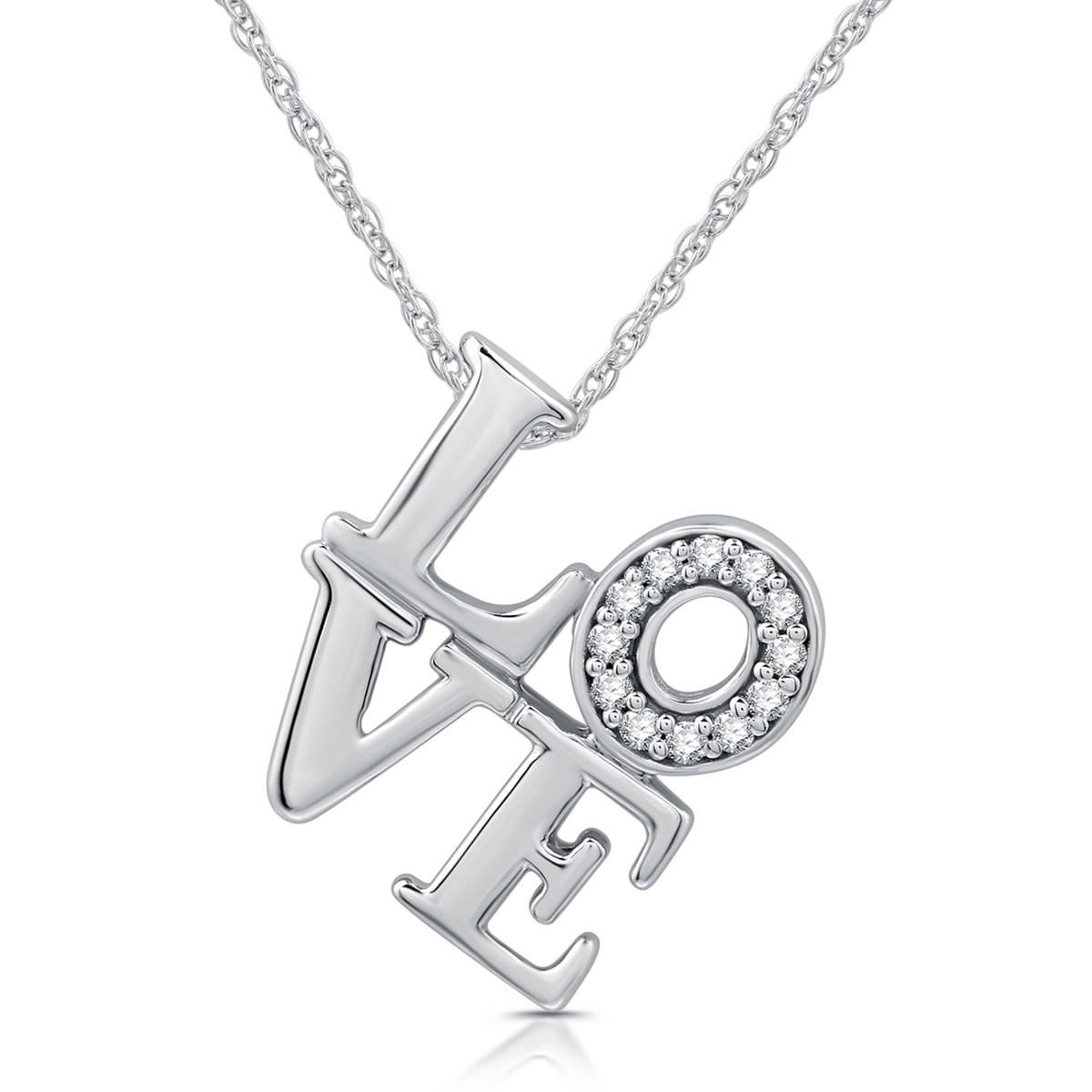 Click here for Nova Star(R) 1/10ctw. Lab Grown Diamond Love Penda... prices