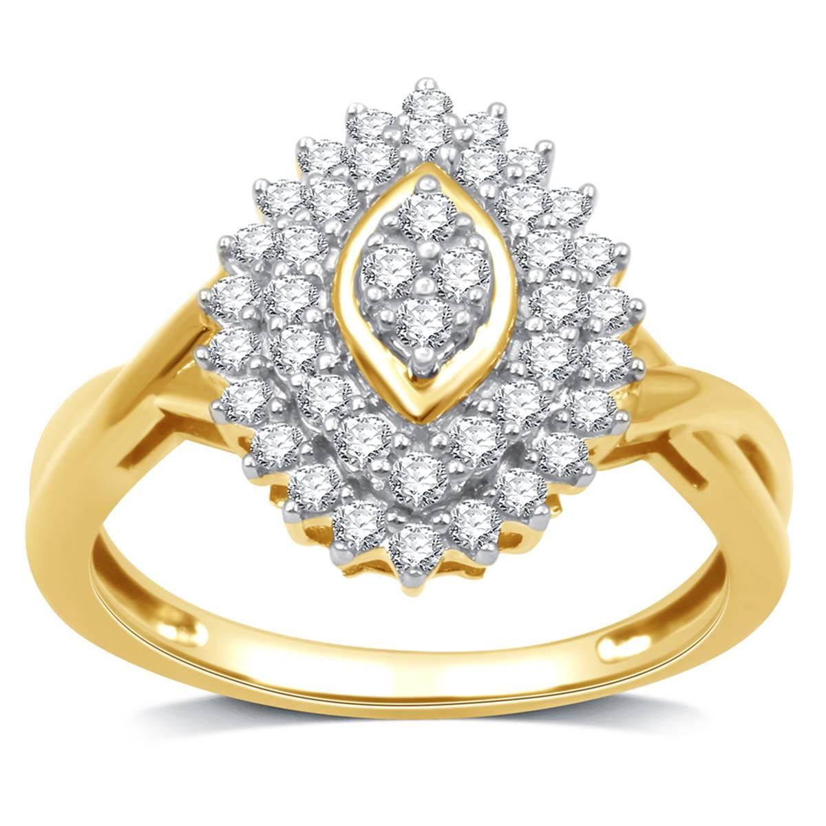 Click here for Nova Star(R) 10kt. 1/2ctw. Lab Grown Diamond Halo... prices