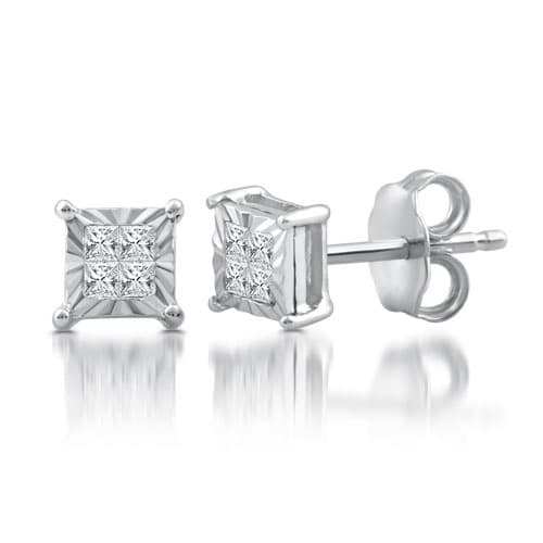 Click here for Diamond Classics(tm) Sterling Silver 1/10ctw. Stud... prices