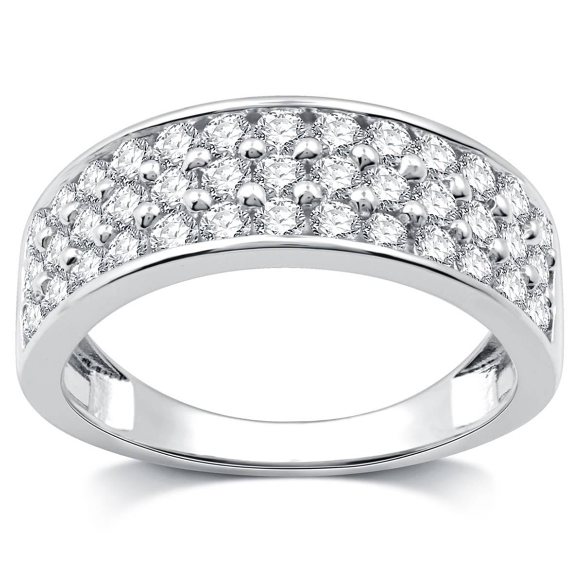 Click here for Nova Star(R) 1ctw. Lab Grown Diamond 3-Row Anniver... prices