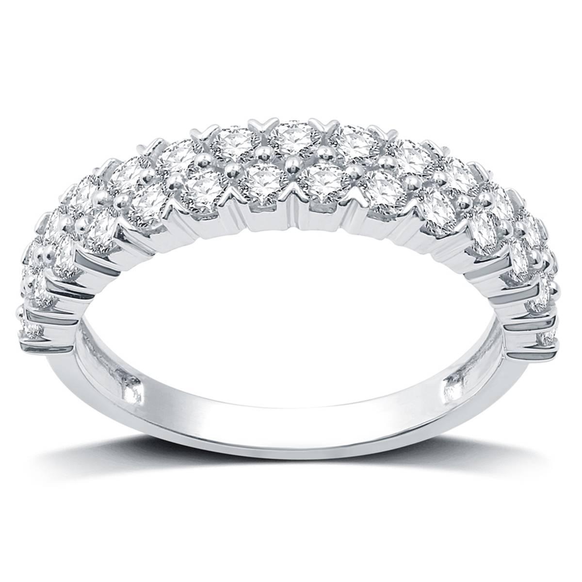 Click here for Nova Star(R) 1ctw. Lab Grown Diamond Two Row Semi-... prices