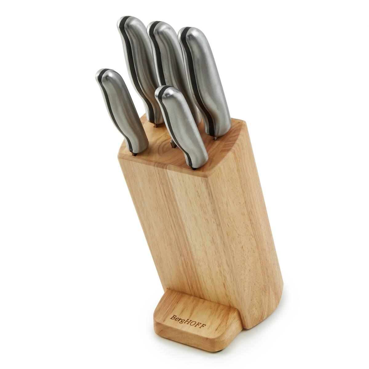 Click here for BergHOFF Entity Stainless Steel 6pc. Knife Block S... prices