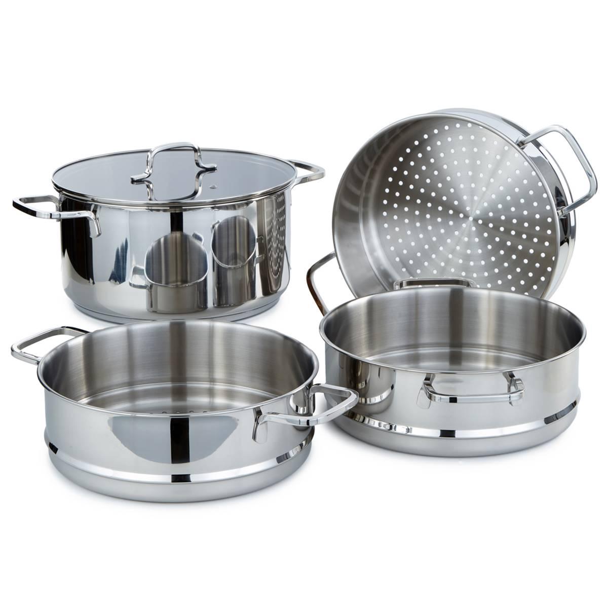 Click here for BergHOFF Helix 5pc. Stainless Steel Steamer Set w/... prices