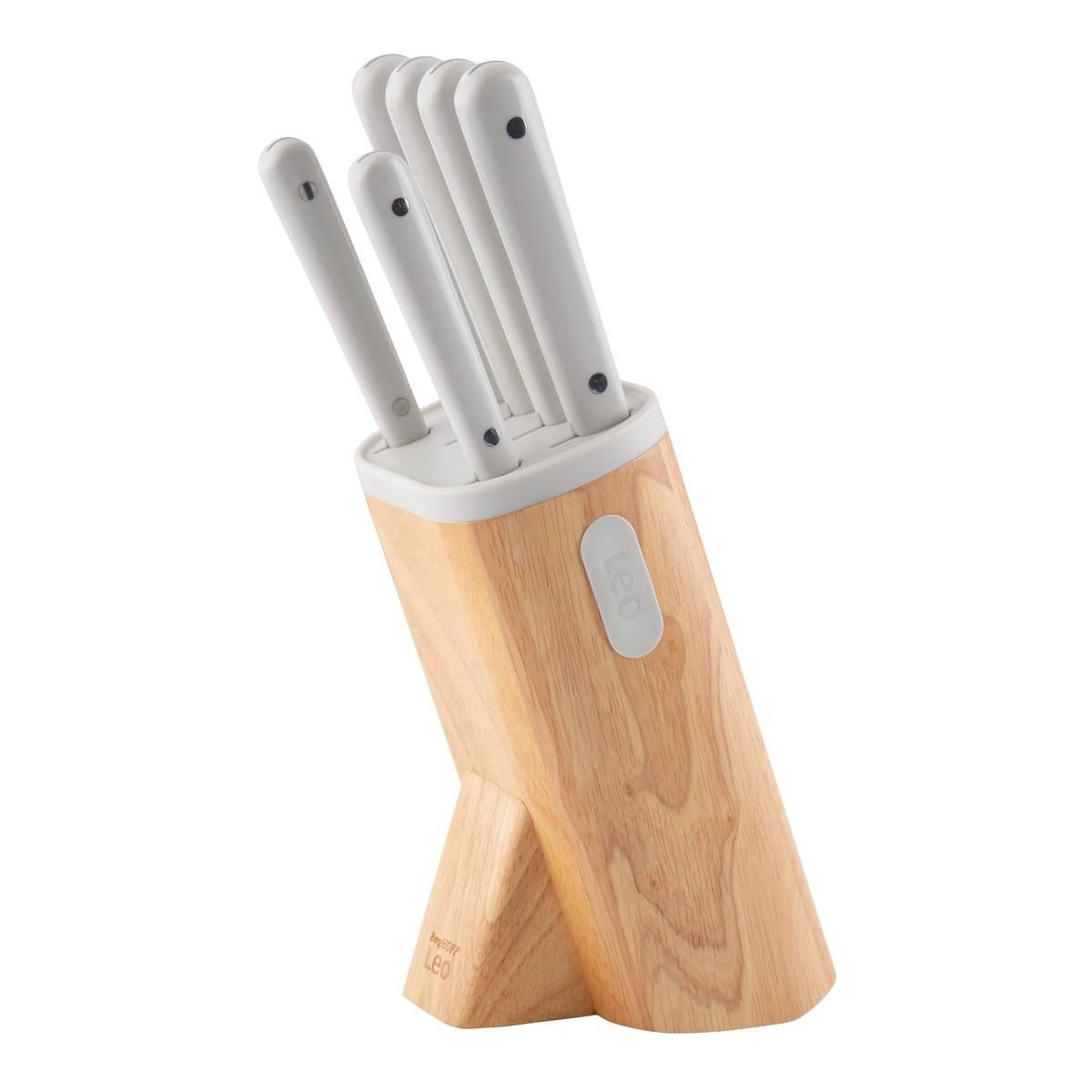 BergHOFF Leo Spirit Stainless Steel 7pc. Knife Block Set