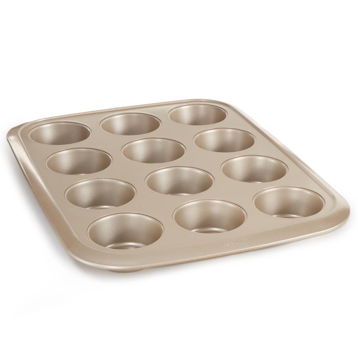 BergHOFF Balance 12-cup Nonstick Carbon Steel Muffin Pan - Latte Brown