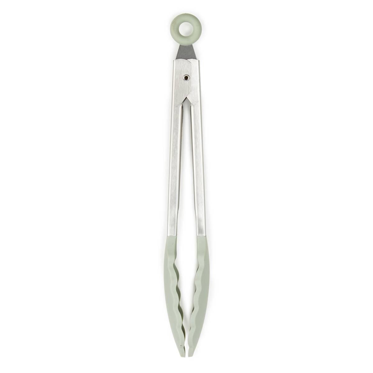 BergHOFF 1 Piece Leo Balance Nylon Serving Tong  Moonmist - Sage  Silver