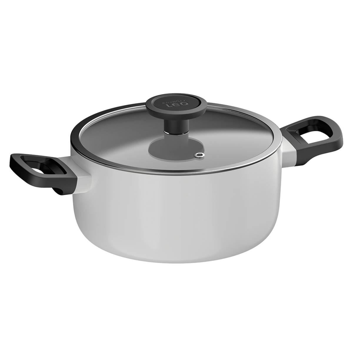 BergHOFF Leo Glints 3-qt. Stockpot with Glass Lid  One Size  White