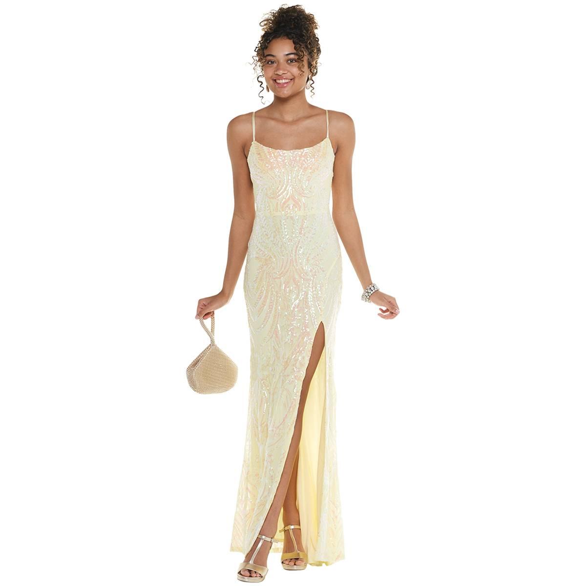 Click here for Juniors Crystal Doll Sequin Empire Waist Dress wit... prices