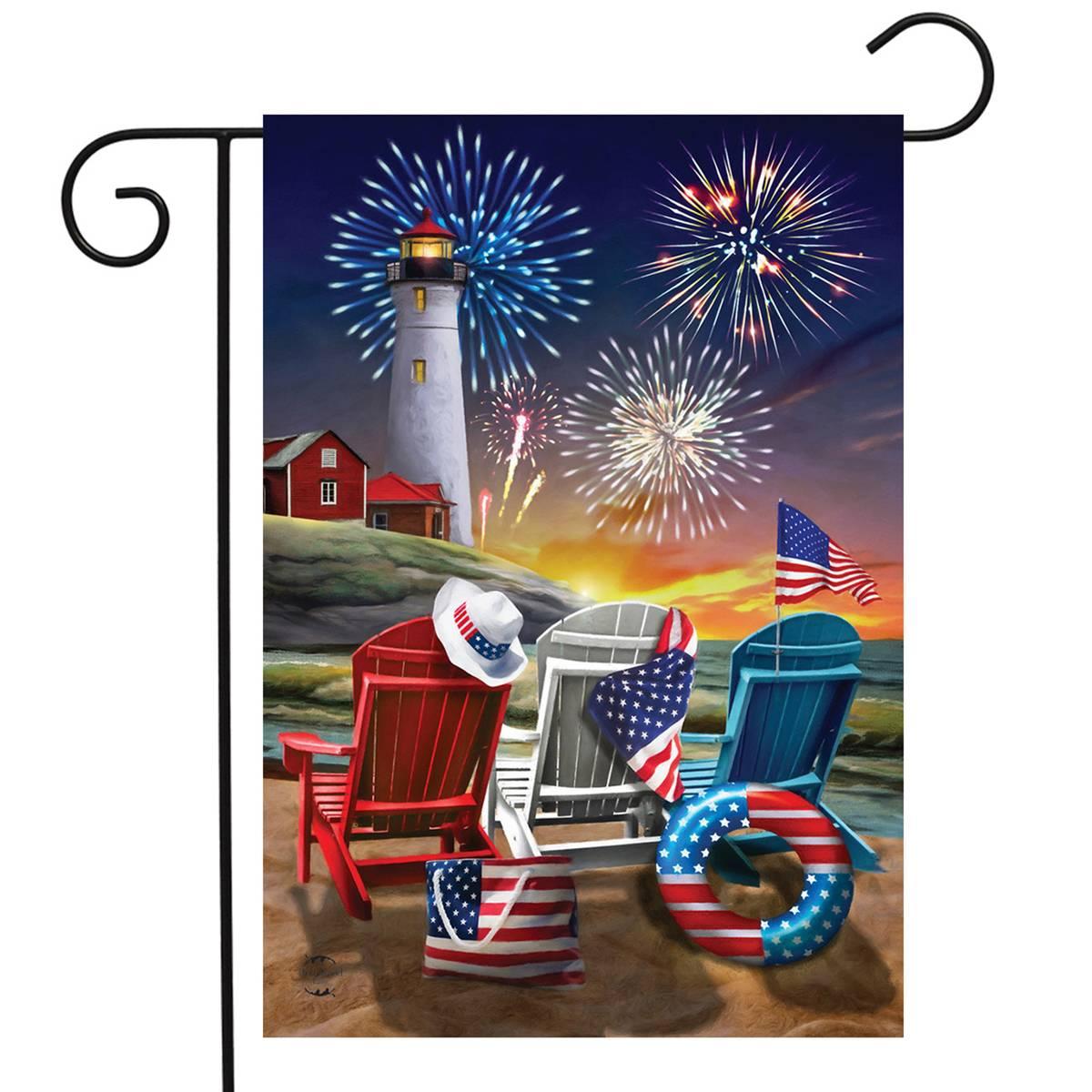 Click here for Briarwood Lane Beachfront Fireworks Garden Flag prices