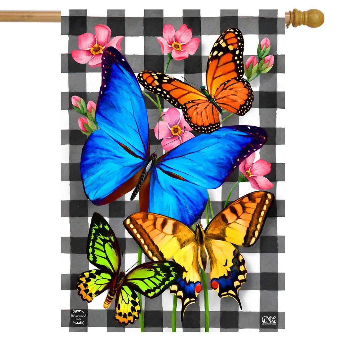 Click here for Briarwood Lane Checkered Butterflies Garden Flag prices