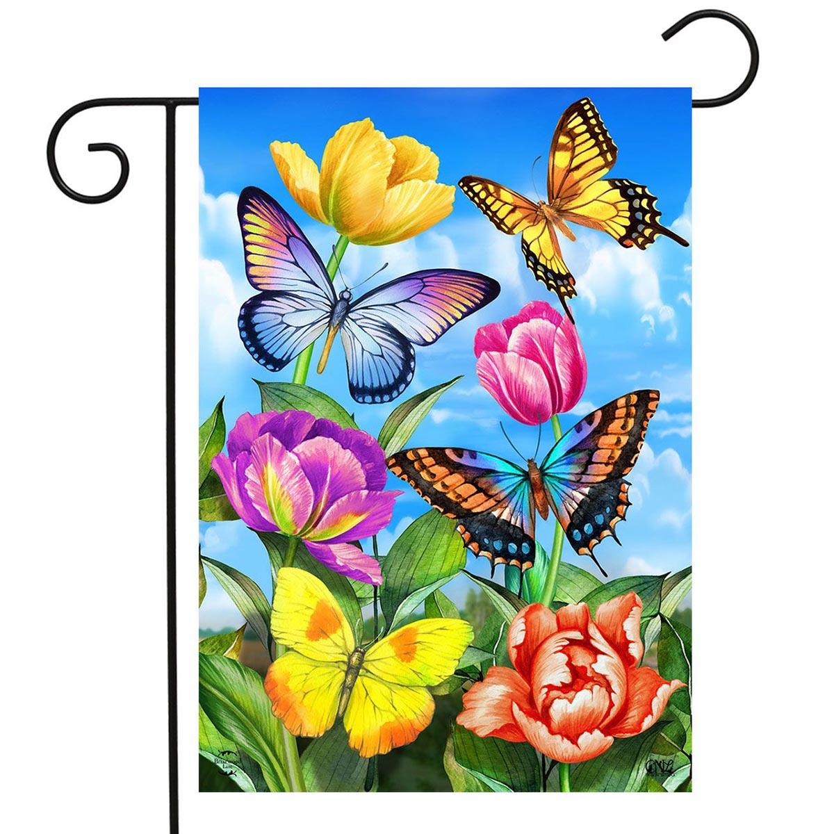 Click here for Briarwood Lane Butterflies & Tulips Garden Flag prices