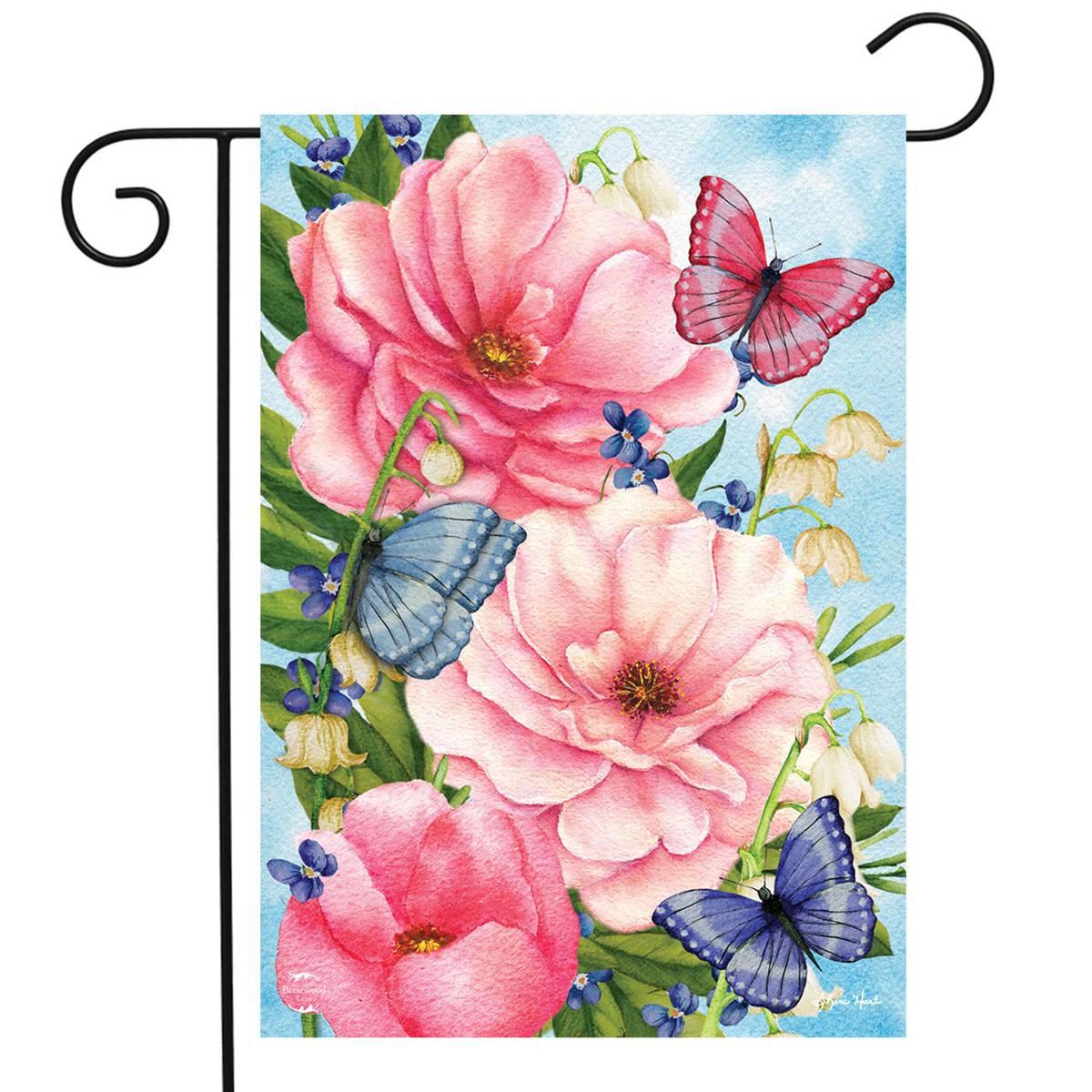 Click here for Briarwood Lane Pink Peonies Garden Flag prices