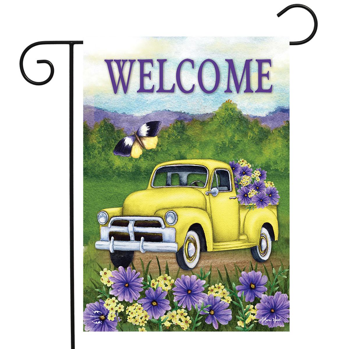 Click here for Briarwood Lane Yellow Pickup Truck Garden  Flag prices