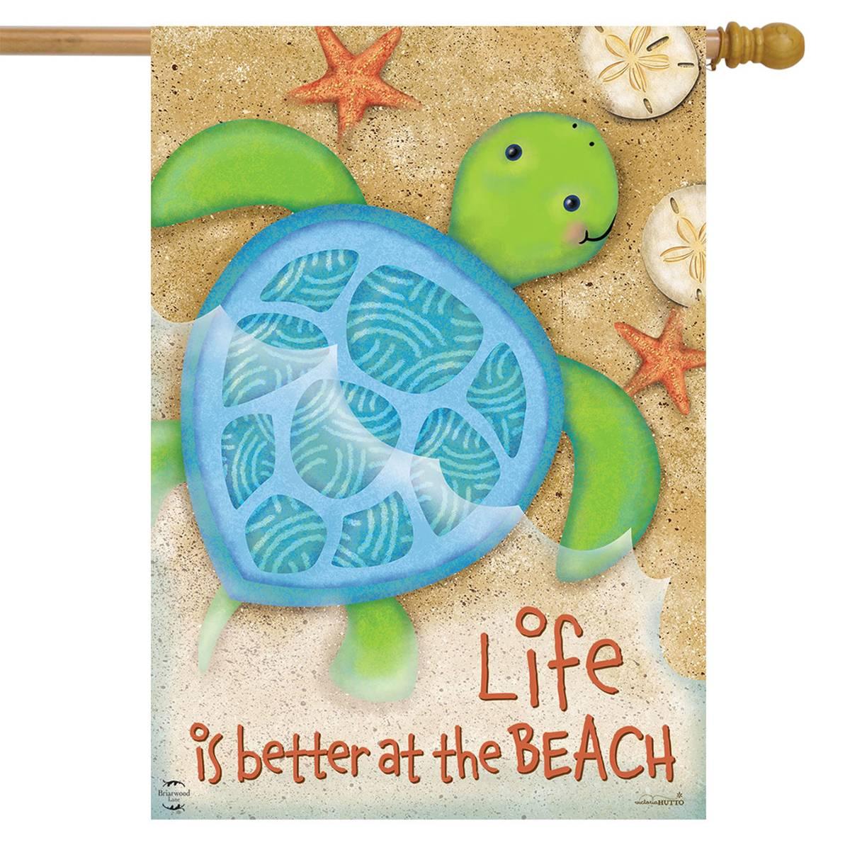Click here for Briarwood Lane Life is Better Turtle Garden Flag prices