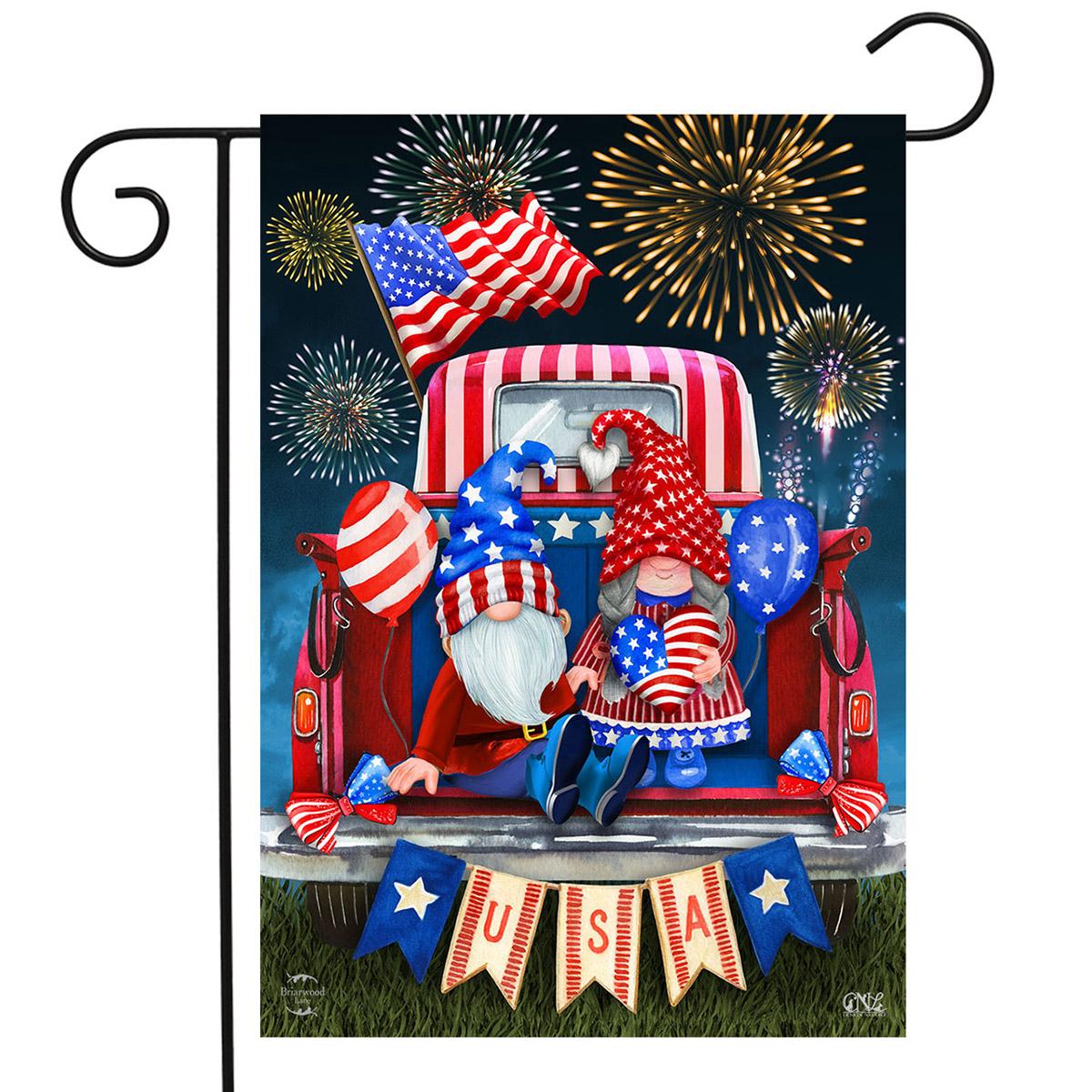 Click here for Briarwood Lane USA Gnomes Garden Flag prices