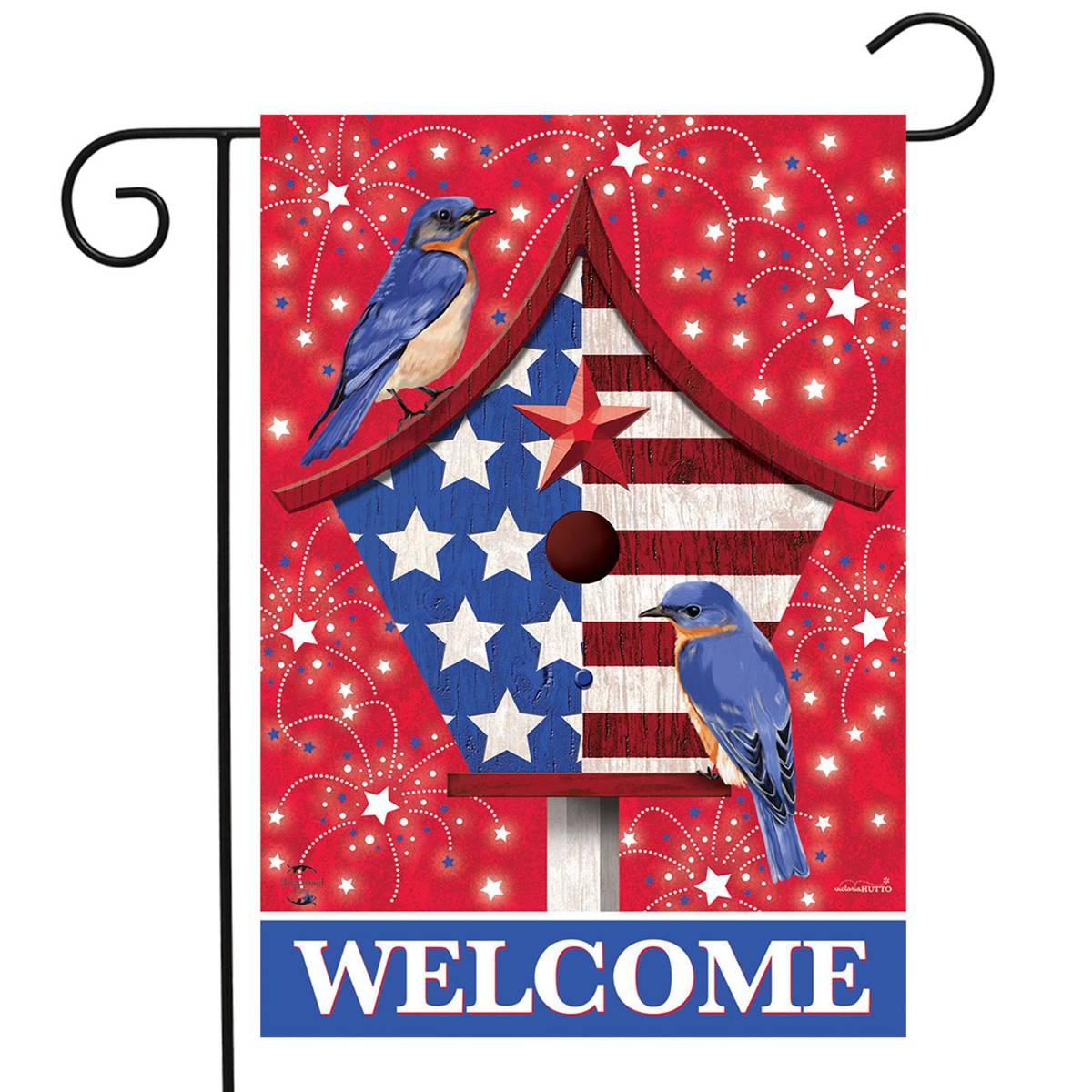 Click here for Briarwood Lane American Bluebirds Garden Flag prices