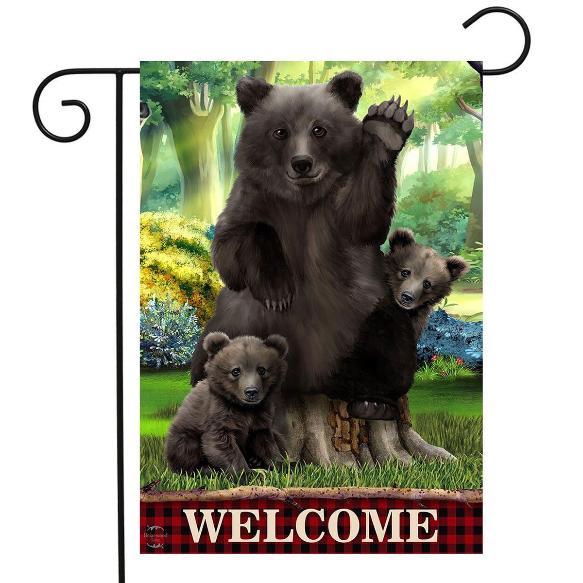 Click here for Briarwood Lane Black Bear Welcome Garden Flag prices