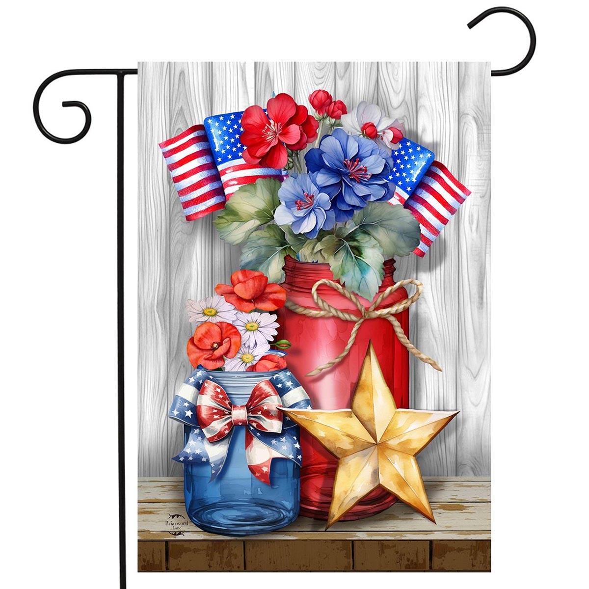 Click here for Briarwood Lane American Flowers Garden Flag prices