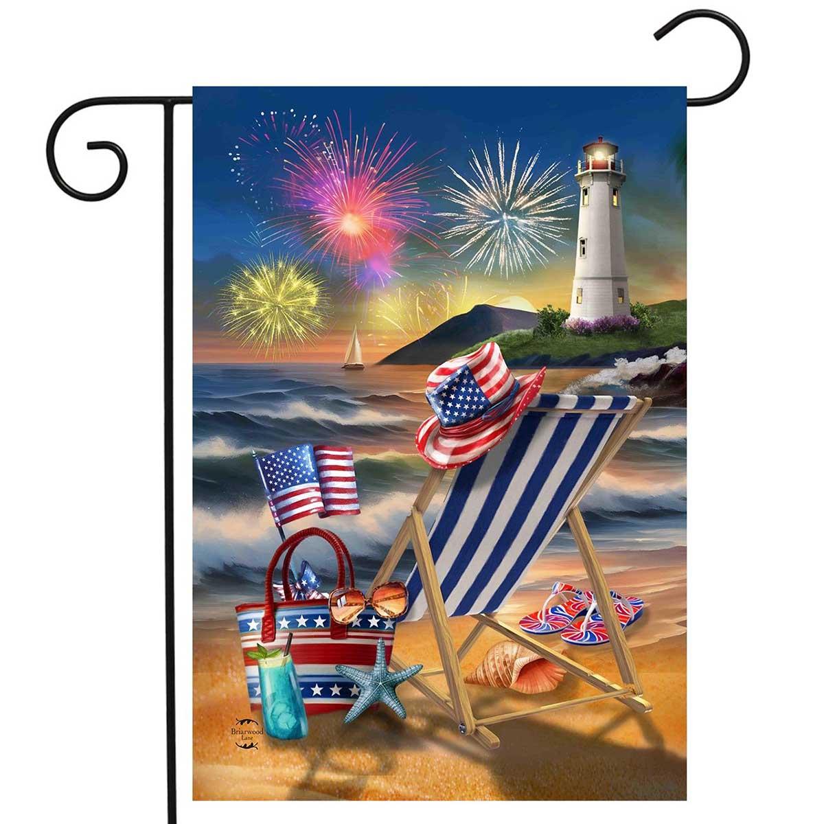Click here for Briarwood Lane Oceanside Fireworks Garden Flag prices