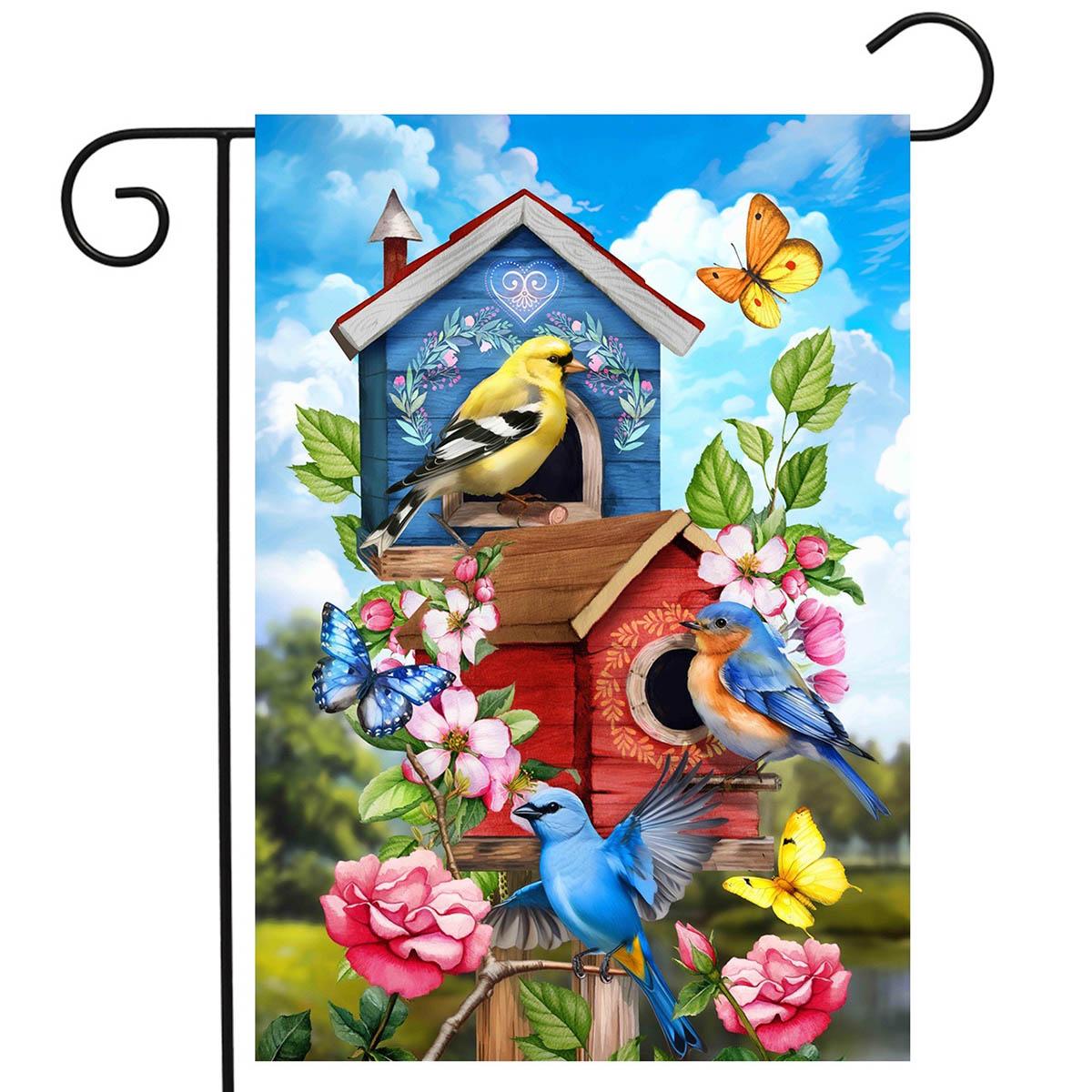 Click here for Briarwood Lane Floral Birdhouses Garden Flag prices