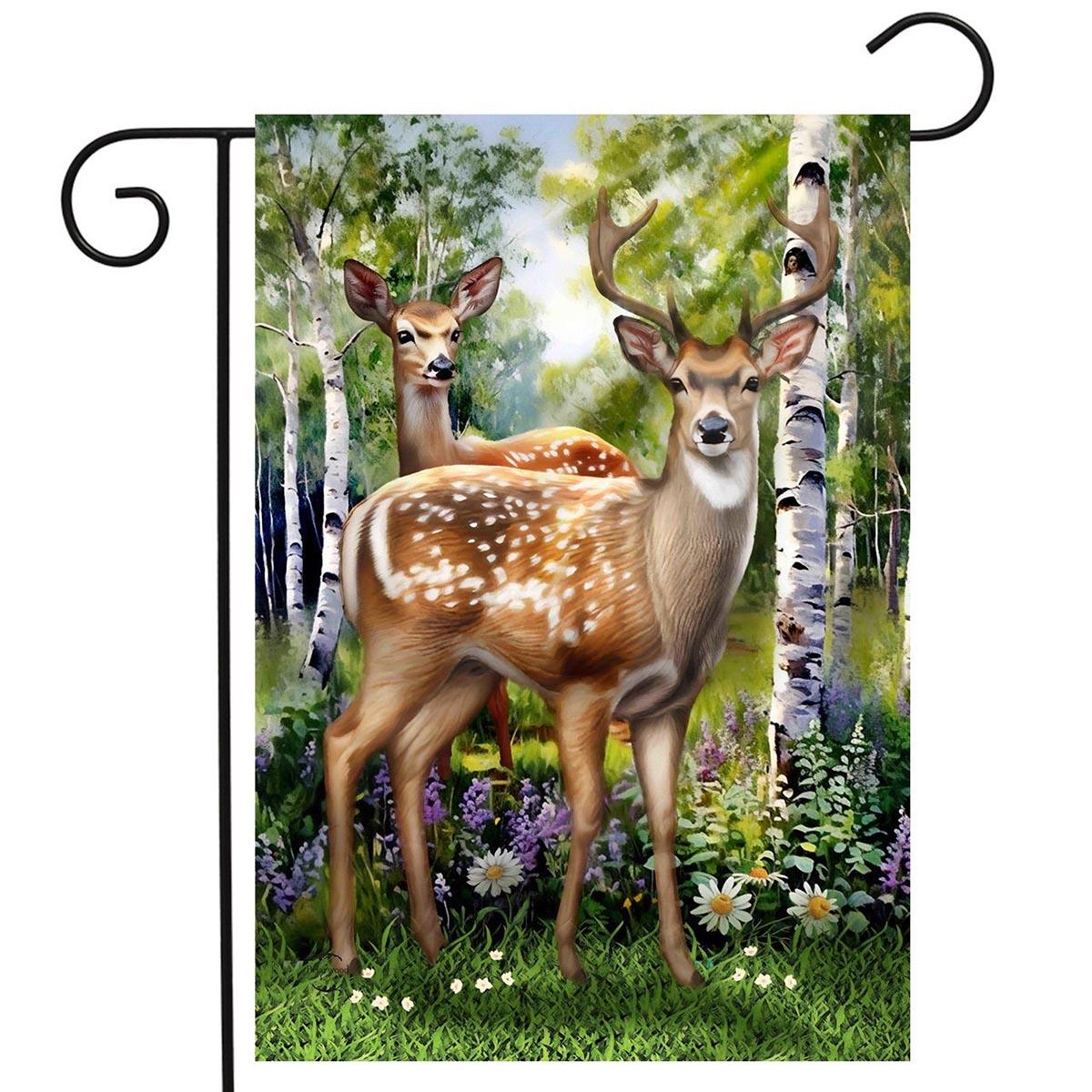 Click here for Briarwood Lane Deer in Forest Garden Flag prices
