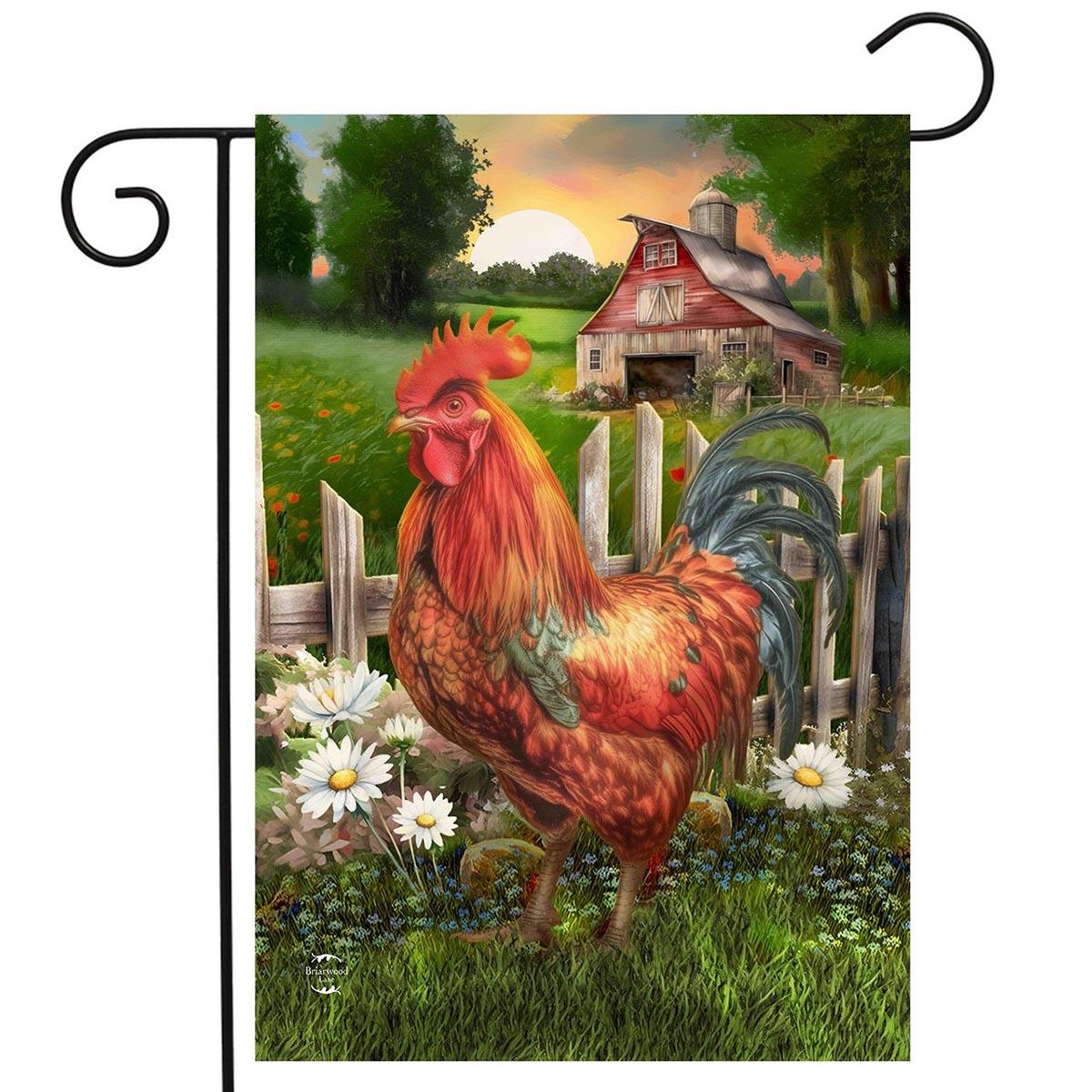 Click here for Briarwood Lane Sunrise Rooster Garden Flag prices