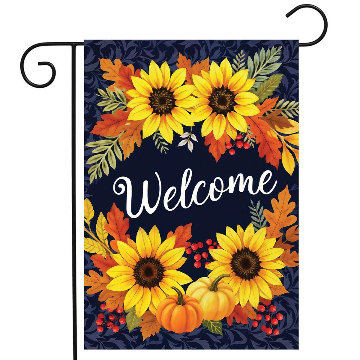 Click here for Briarwood Lane Autumn Sunflowers Welcome Garden Fl... prices