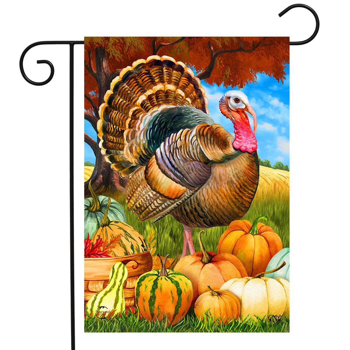 Click here for Briarwood Lane Turkey & Pumpkins Garden Flag prices