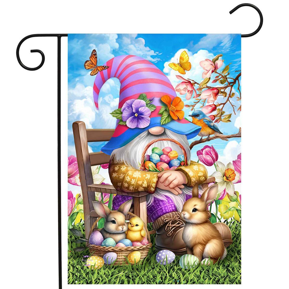 Click here for Briarwood Lane Easter Basket Gnome Garden Flag prices