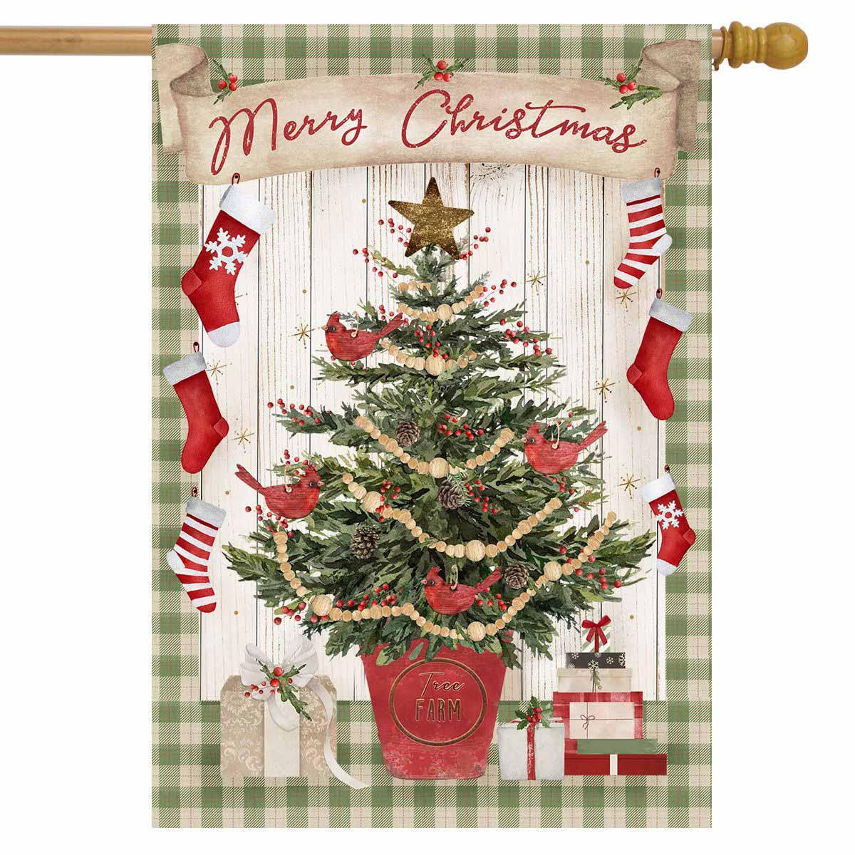 Click here for Briarwood Lane Potted Christmas Tree House Flag prices