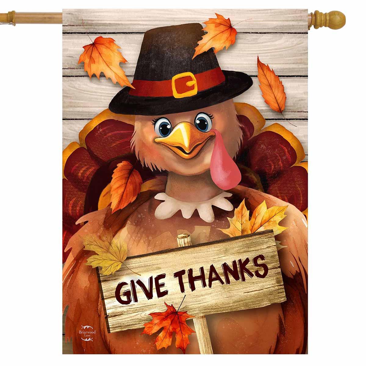 Click here for Briarwood Lane Thankful Turkey Give Thanks House F... prices