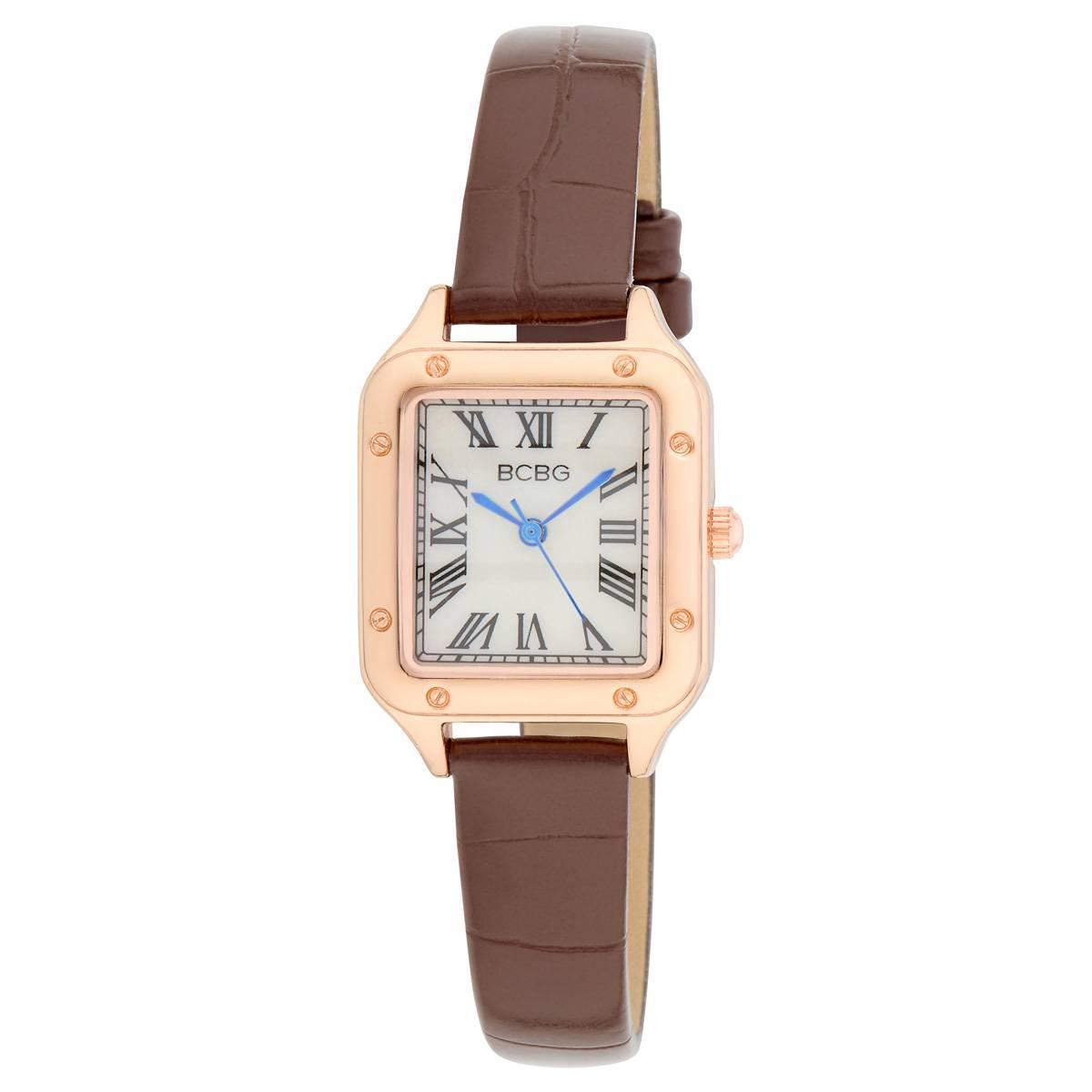Click here for Womens BCBG Gold-Tone Square Status Strap Watch -... prices