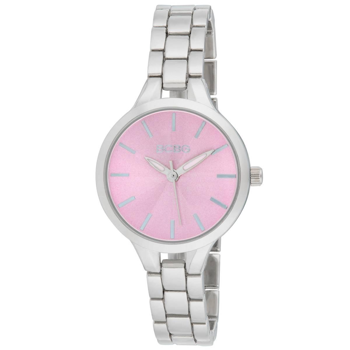 Click here for Womens BCBG Silver Round Open Link Watch - BCBG003... prices