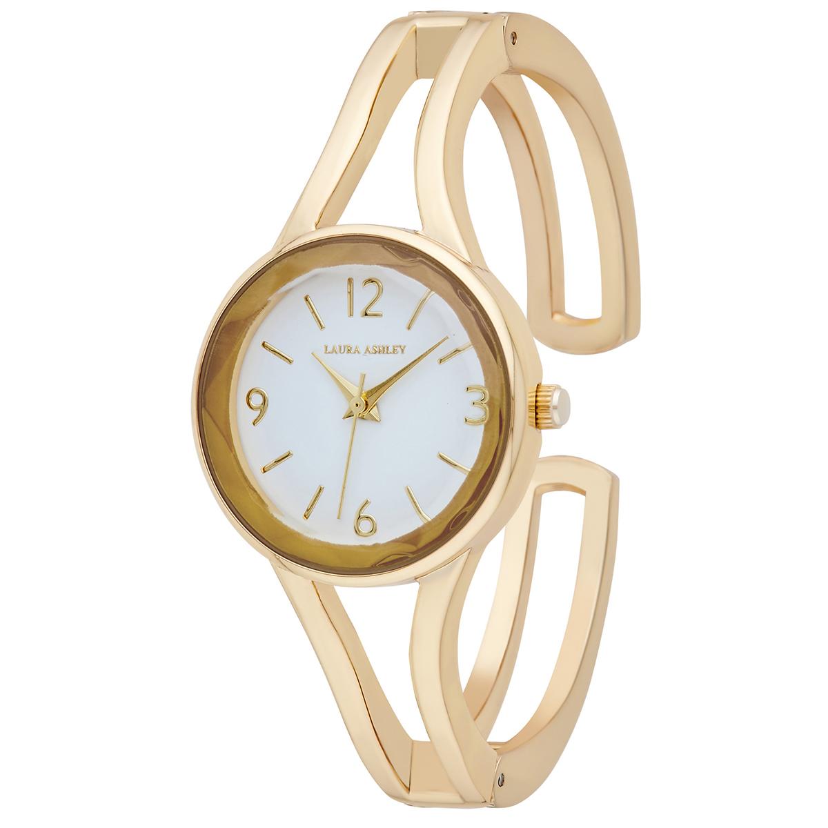 Click here for Womens Laura Ashley(R) Gold Bangle Watch - LA2074Y... prices