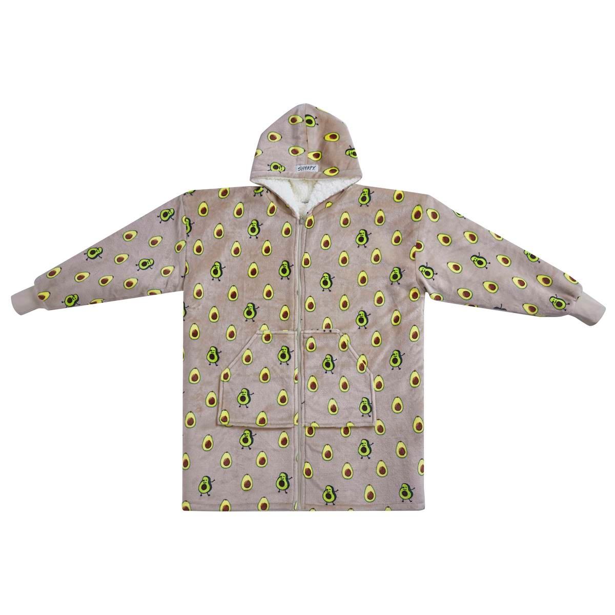 Click here for Adult Unisex Sherpy Reversible Wearable Avocado Bl... prices