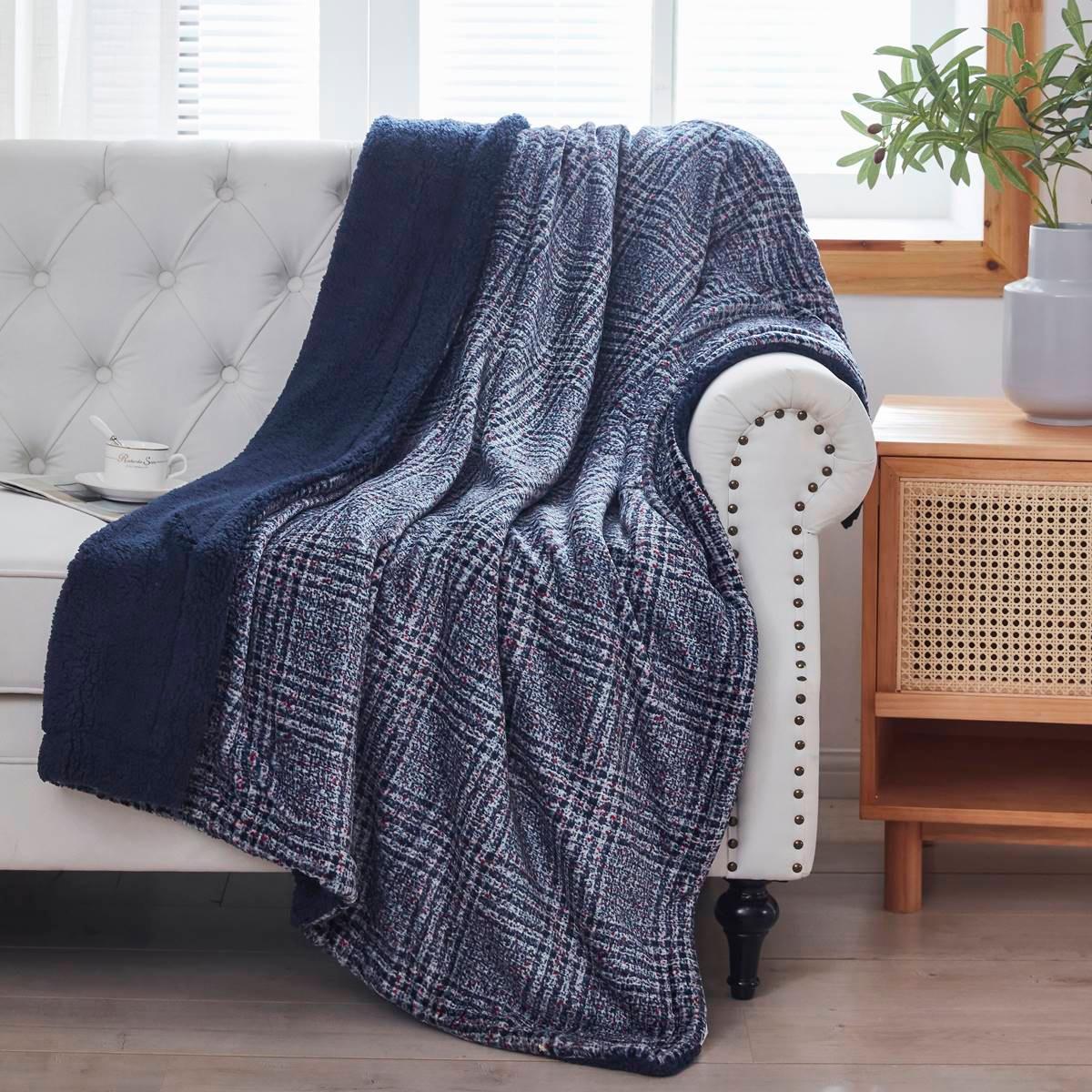 Click here for Mantolok Textured Velvet to Sherpa Throw prices