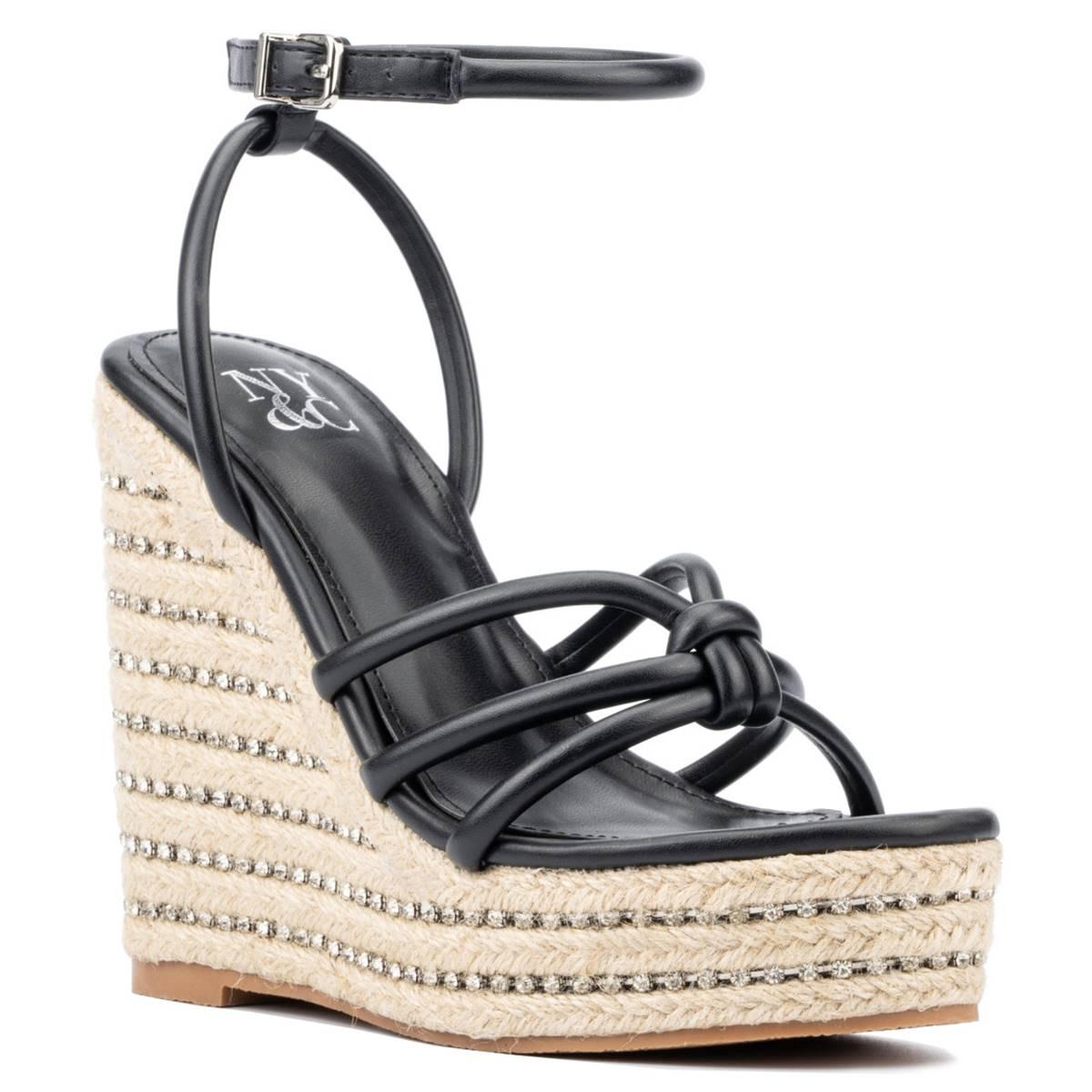 Click here for Womens New York & Company Electra Strappy Wedge Sa... prices