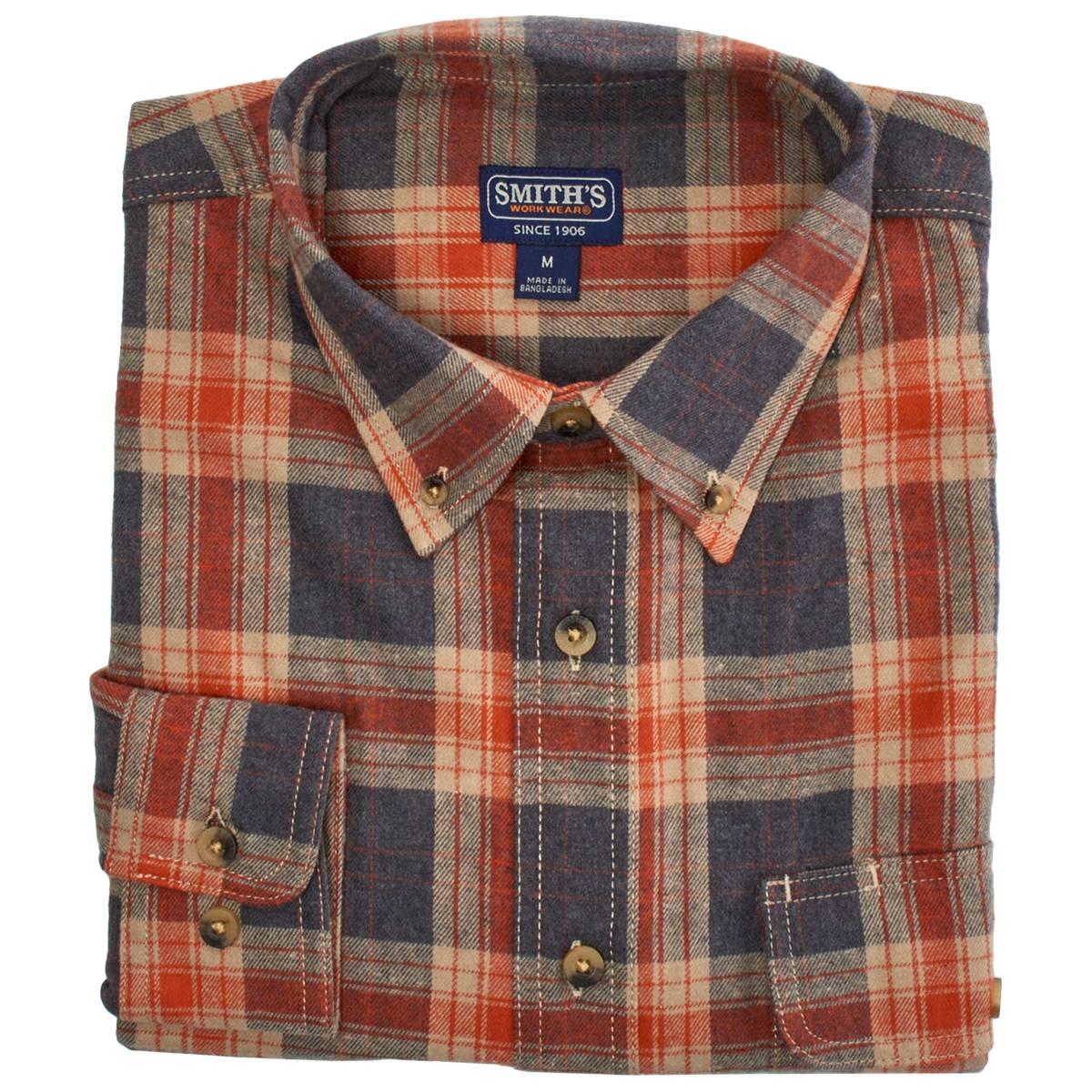 Click here for Mens Smiths Plaid Flannel Shirt - Orange prices