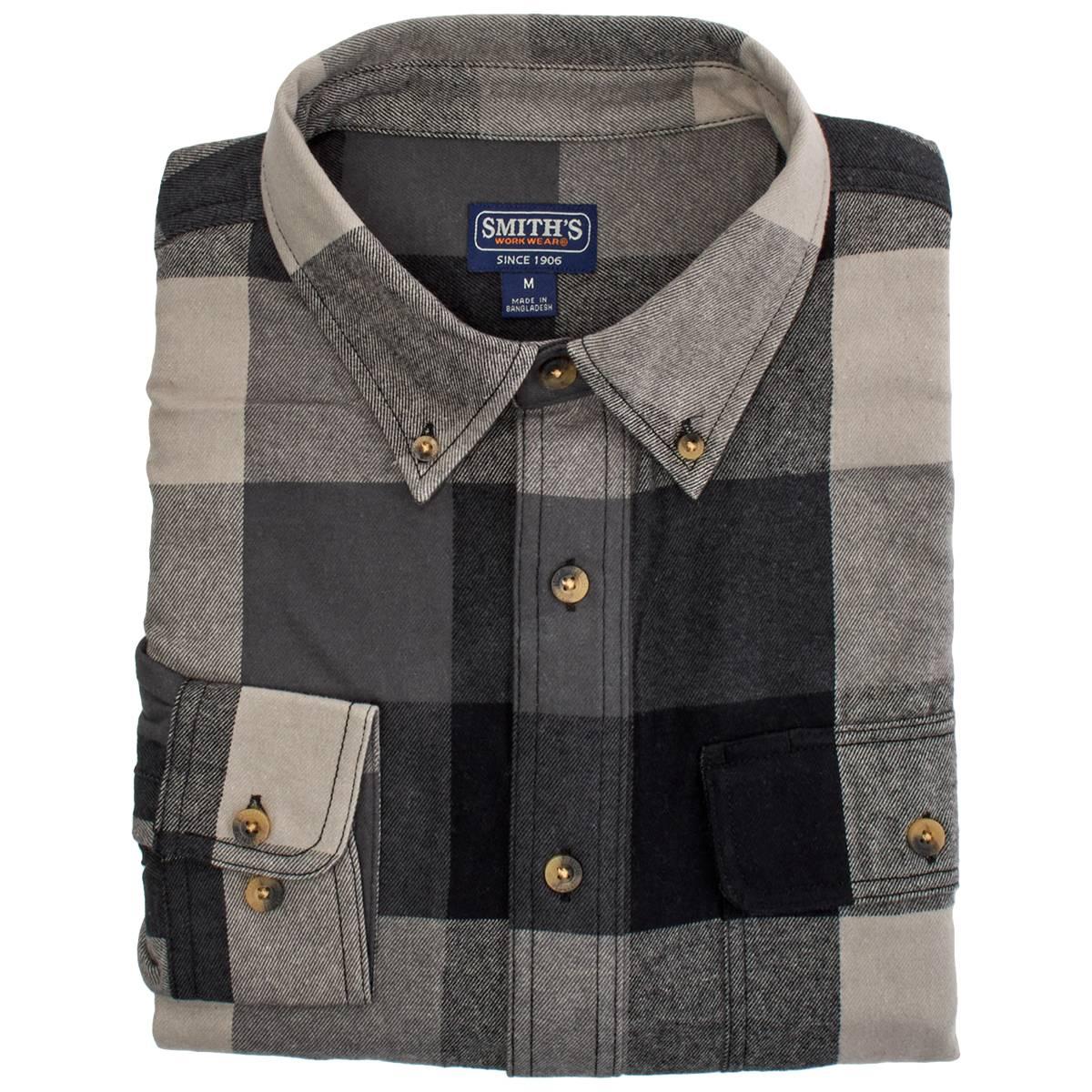 Click here for Mens Smiths Plaid Flannel Shirt - Stone/Grey prices