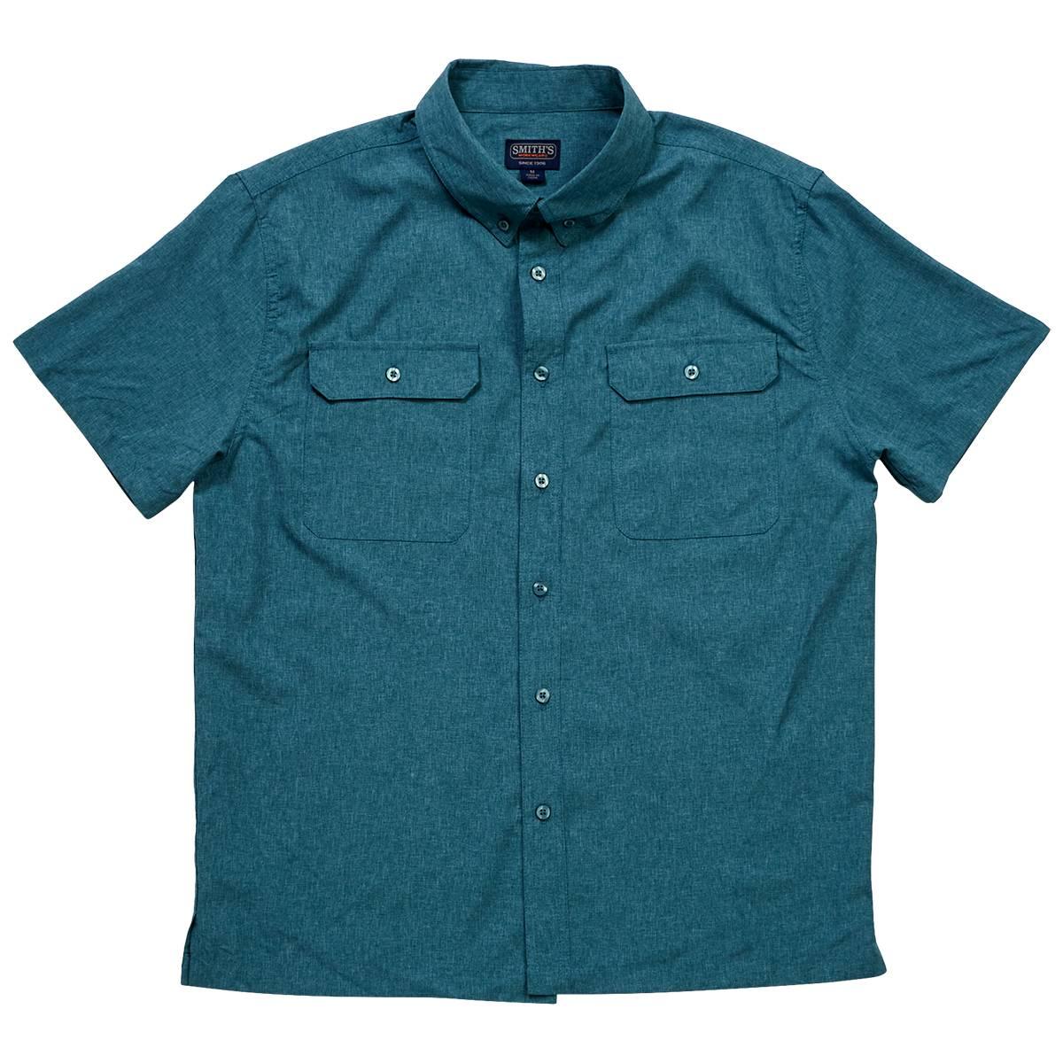 Click here for Mens Smiths Solid Woven Short Sleeve Button Down S... prices