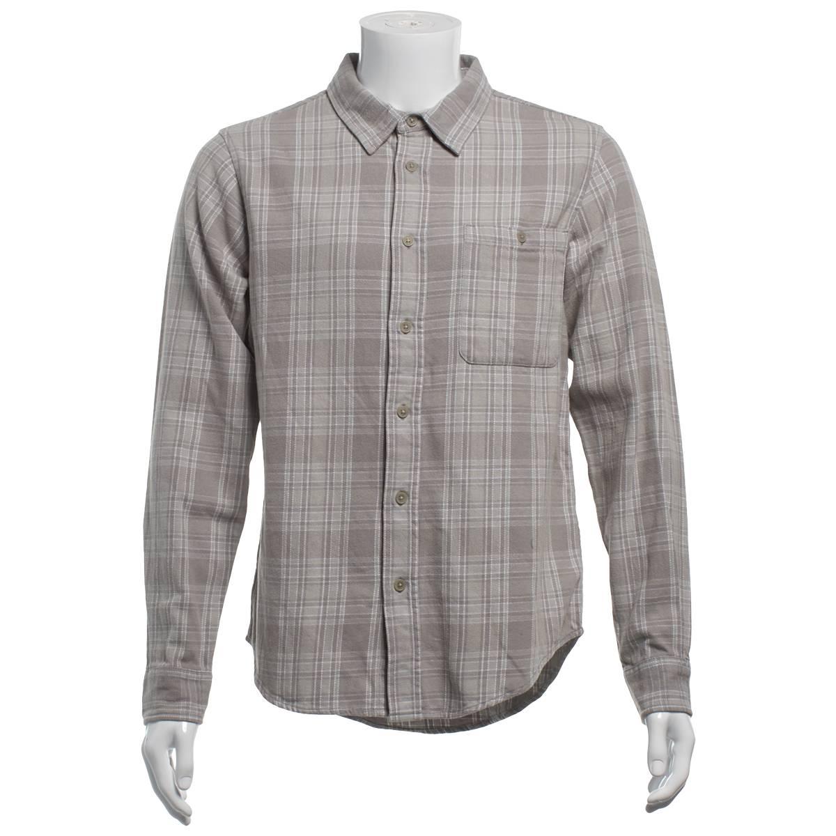 Click here for Mens Hallstatt Distressed Twill Flannel Shirt - Li... prices