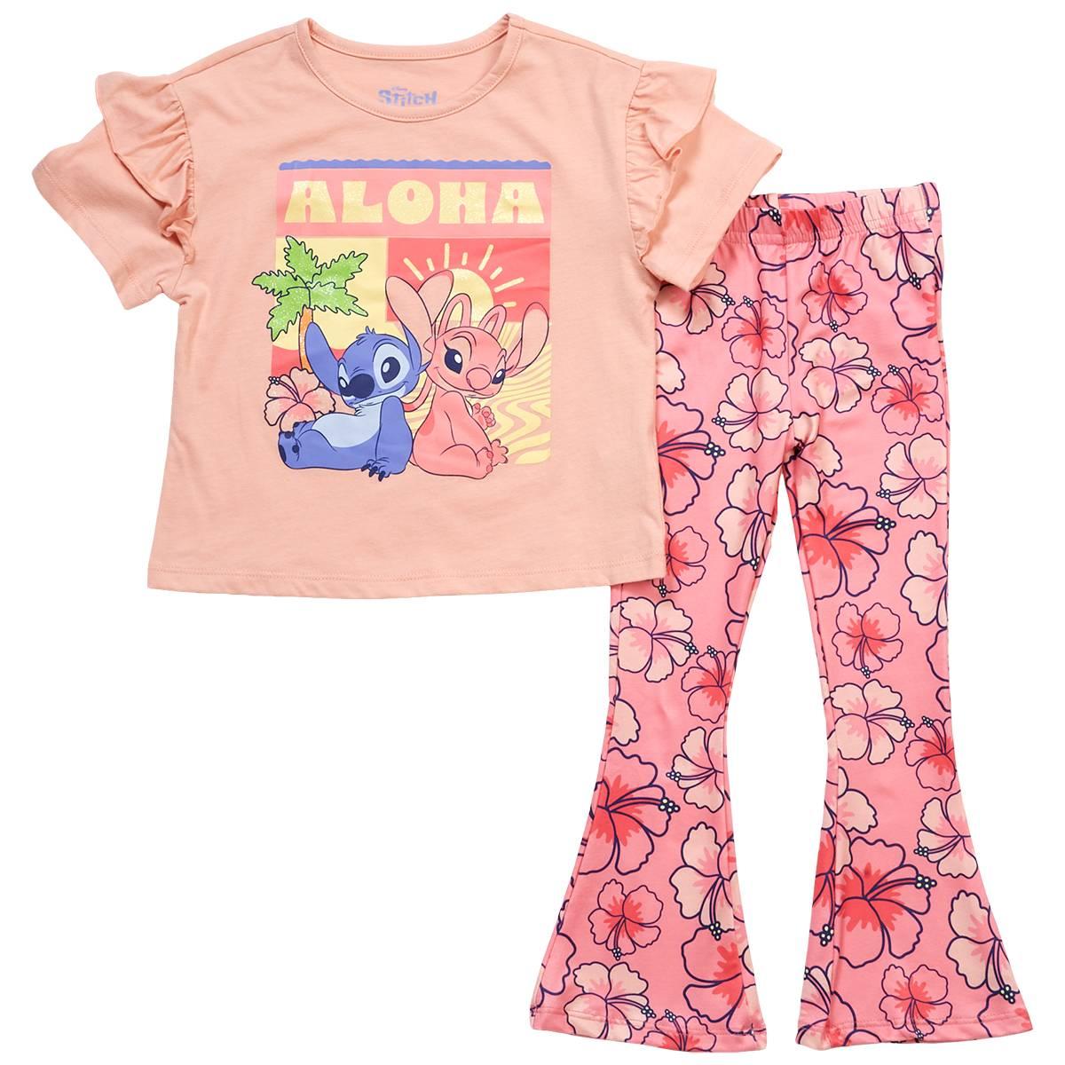 Click here for Girls (4-6x) Disney Stitch & Angel Aloha Tee & Leg... prices