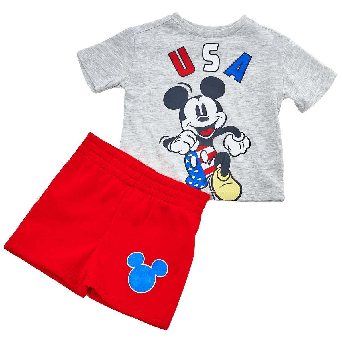 Click here for Baby Boy (12-24M) Disney Mickey USA Tee & Short Se... prices