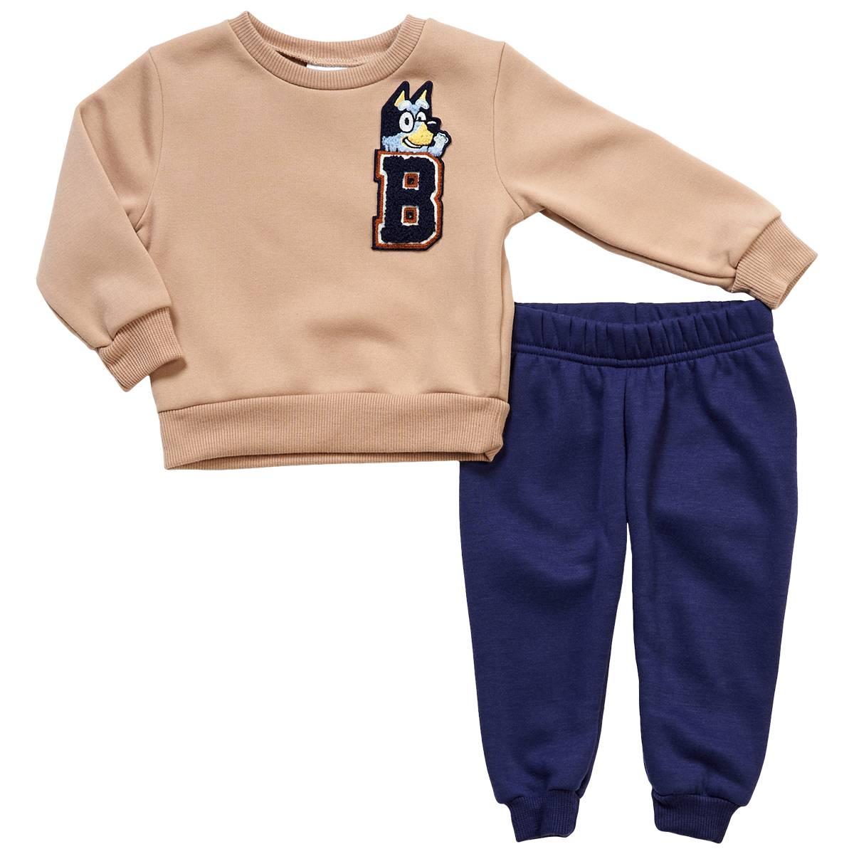 Click here for Baby Unisex (12-24m) Bluey Varsity Crew Top & Jogg... prices